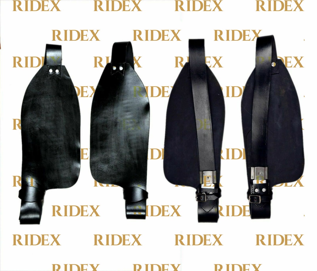 Western Black Leather Western Saddle Fenders With Blevins Buckles Full ...