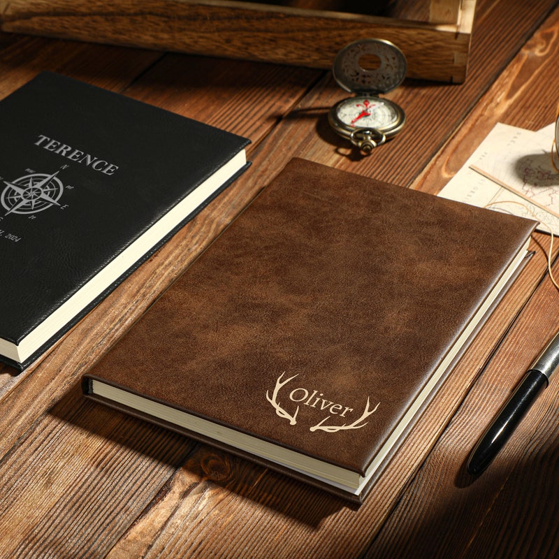 Personalized Engraved Leather Notebook - Etsy