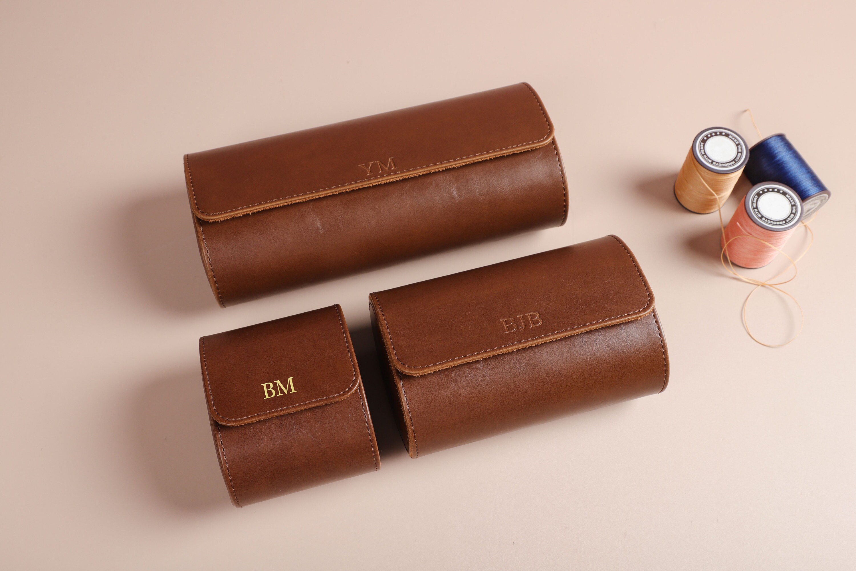 Luxury Leather Watch Case Roll for Watches, Personalized Leather Watch ...