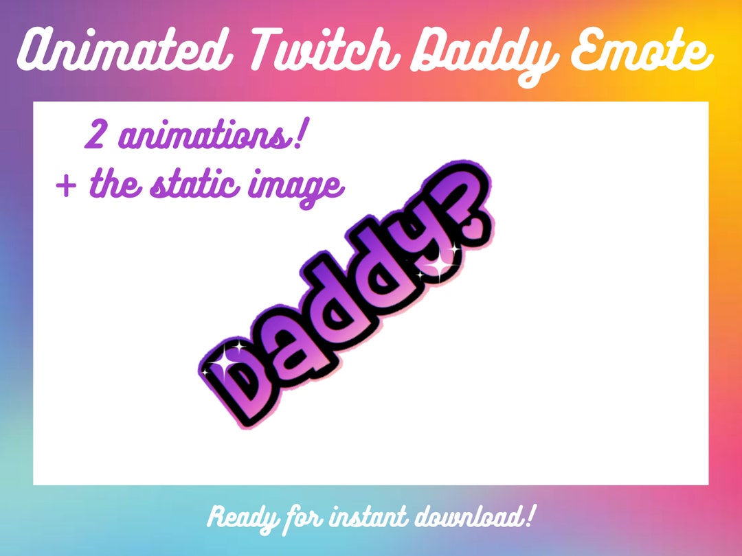 Animated Twitch Daddy Emote - Etsy