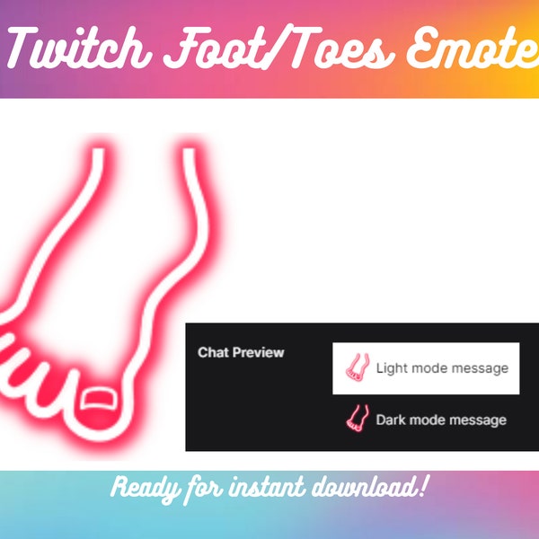 Feet Twitch Emote - Etsy UK
