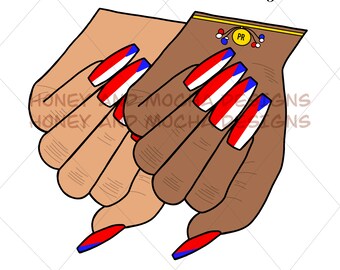 Puerto Rico Nail Art - Etsy