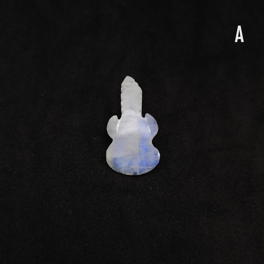Wonderful Flashy Rainbow Moonstone Guitar 5 Pieces Handmade Carved ...