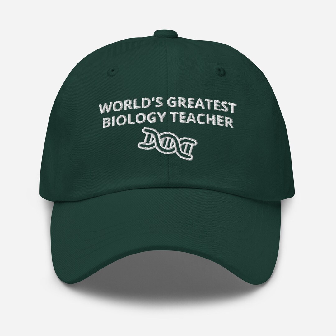 Biology Teacher Gift Hat, Color Embroidered, Best Biology Teacher Hat ...