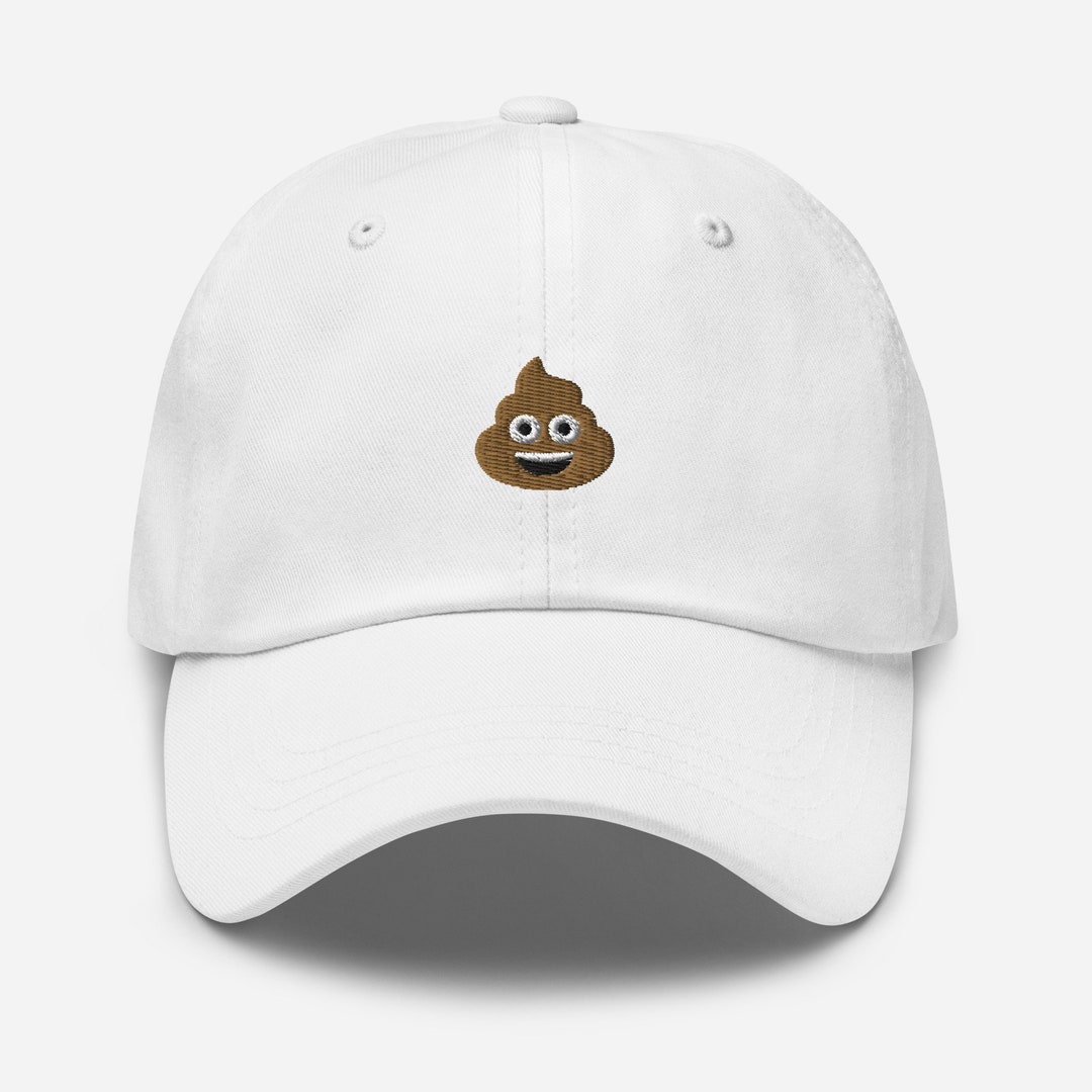 Poop Emoji Hat, Full Color Embroidered, Dad Hat, 100% Cotton, Poo Gift ...