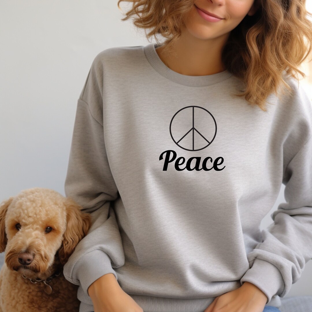Peace Sign Unisex Sweatshirt Peace Sign Unisex Bella Canvas - Etsy