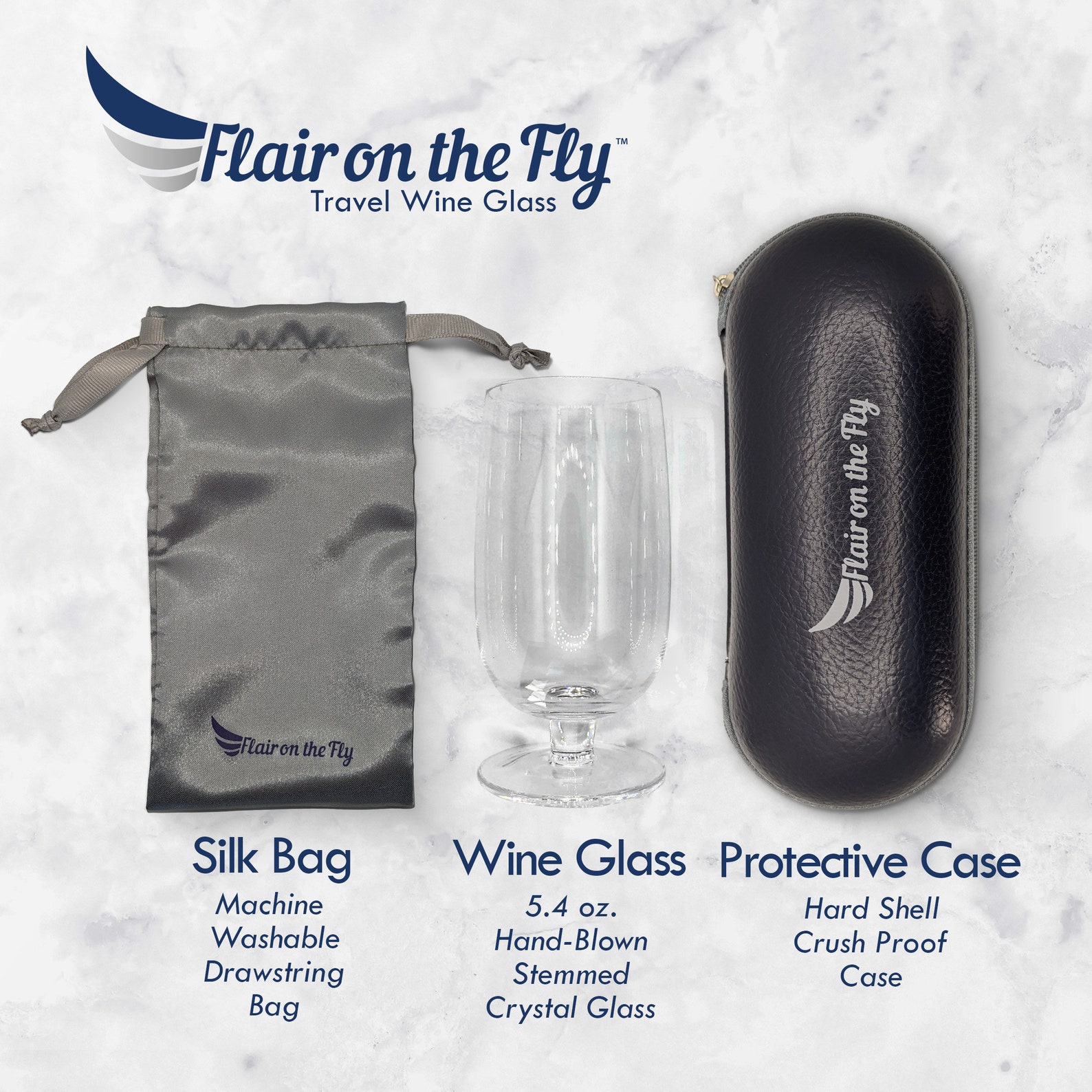 Travel Wine Glasses, Set of 2, Gifts for Couples That Travel, Wine ...