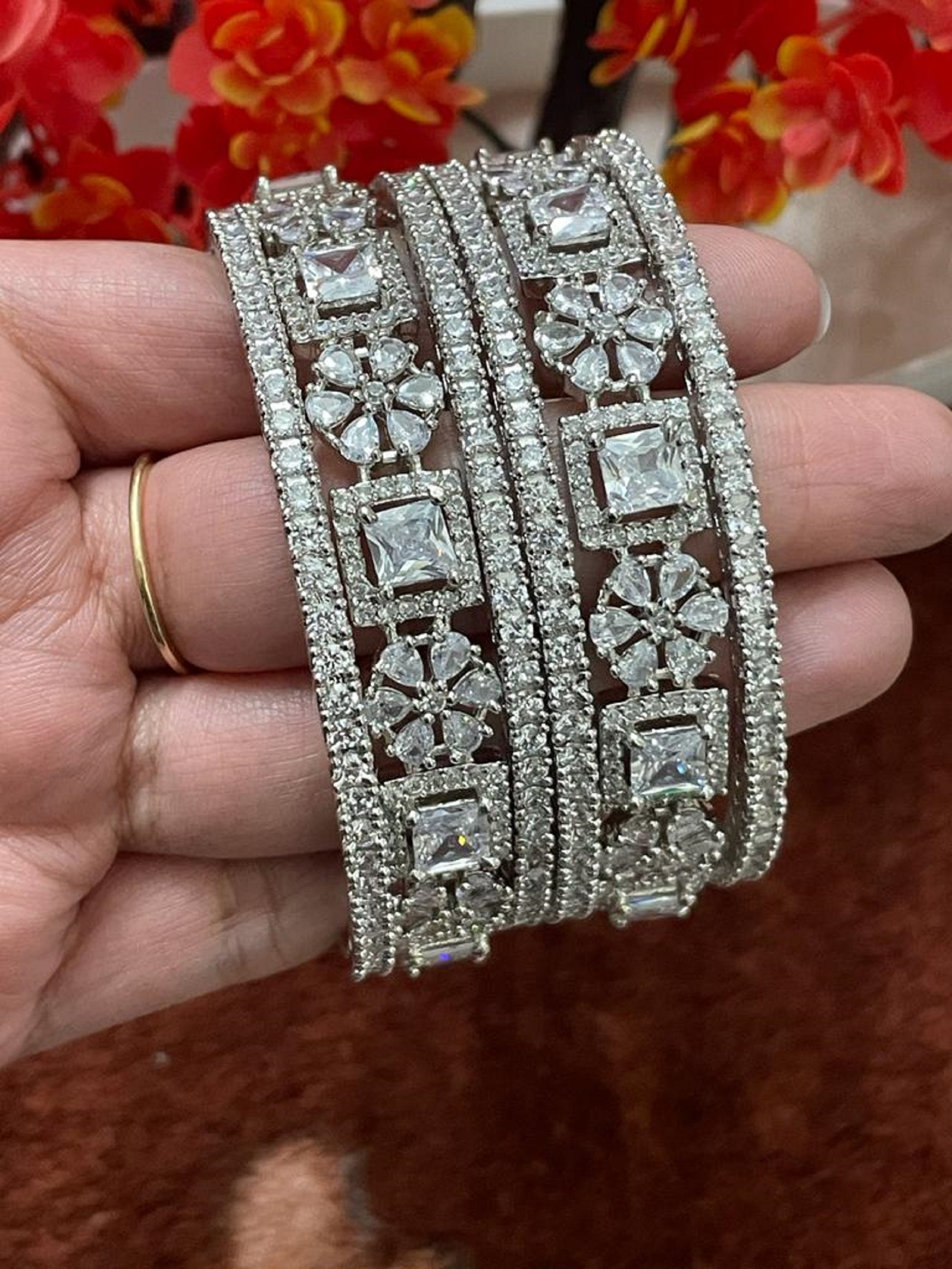Diamond Bangles Indian Style