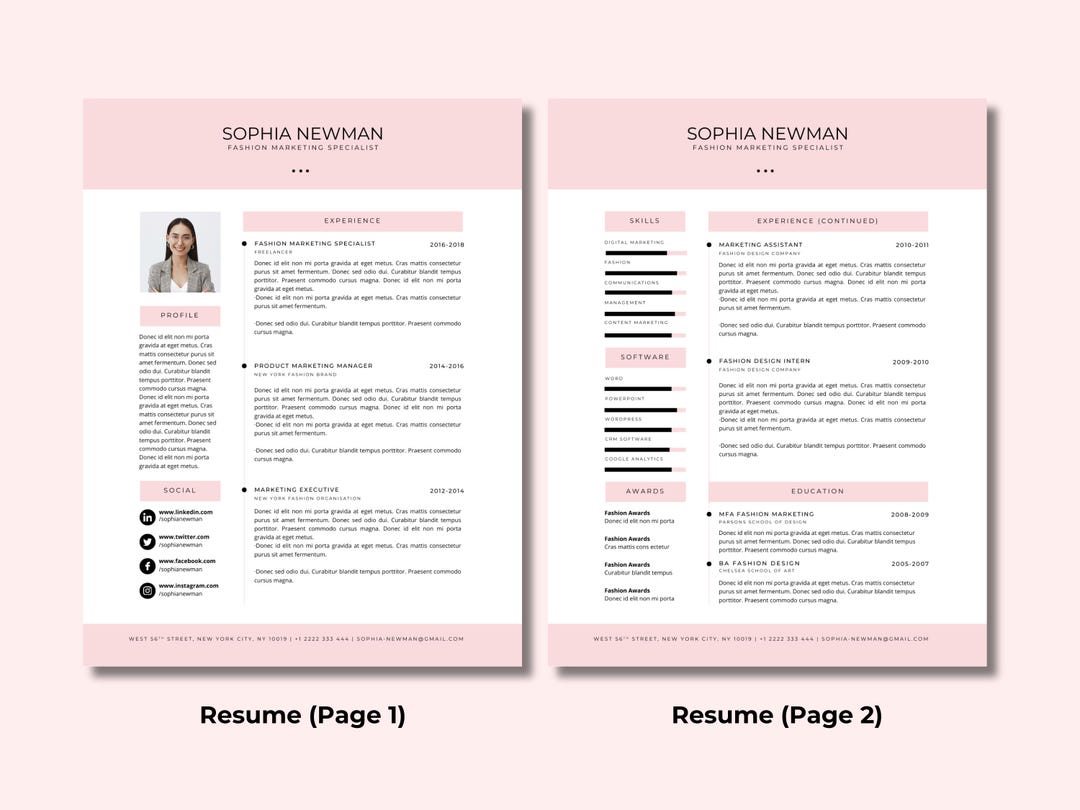 Streamlined Professional Resume Design | Editable Canva File | Fast and ...