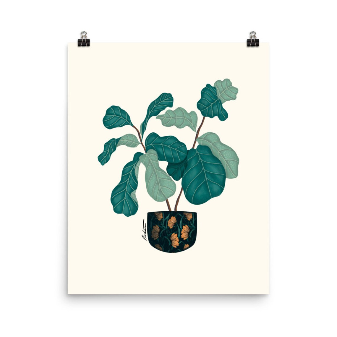 Fiddle Leaf Fig Wall Art, Fiddle Leaf Fig Art Print, Tropical Plants ...