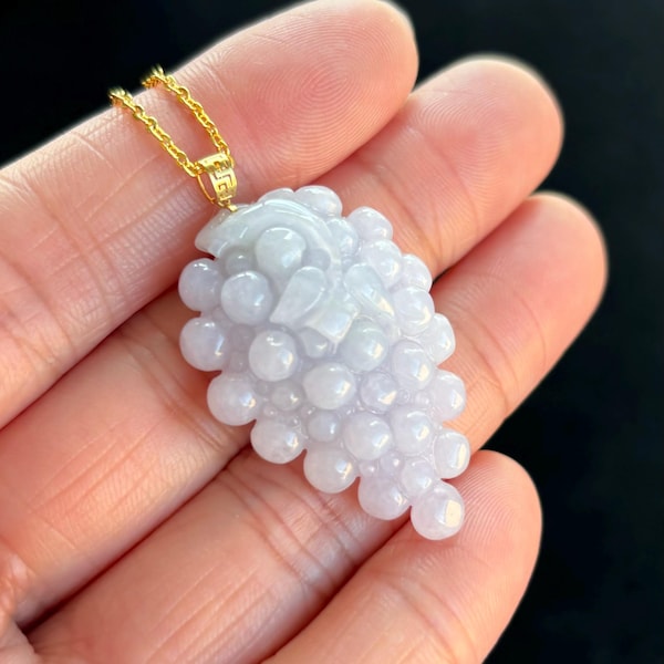 Icy Floating Green Jadeite, Fugua 福瓜 Jadeite Jade Pendant, 100% ...
