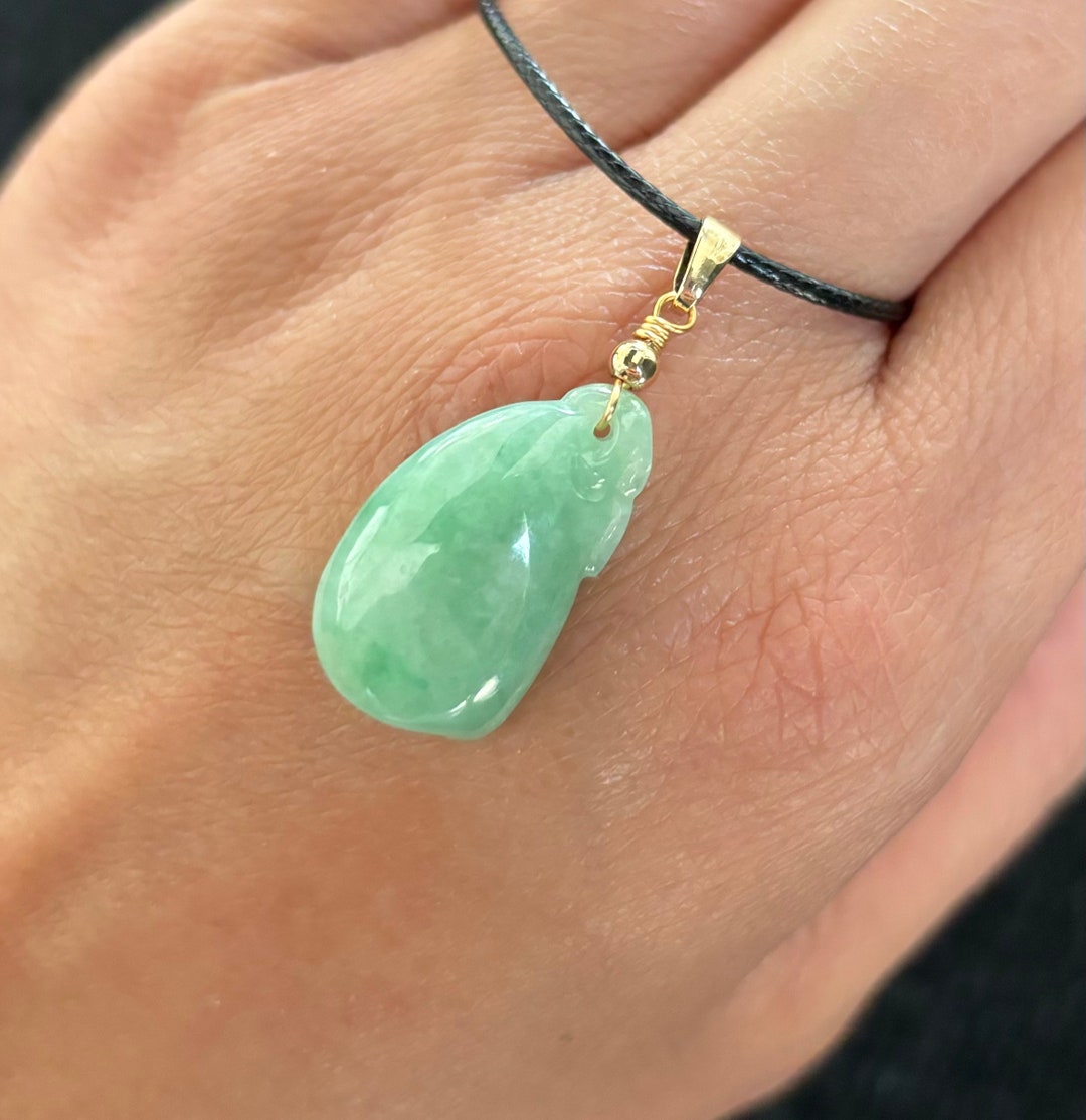 Green Jadeite, Fugua Jadeite Jade Pendant, 100% Untreated Certified ...