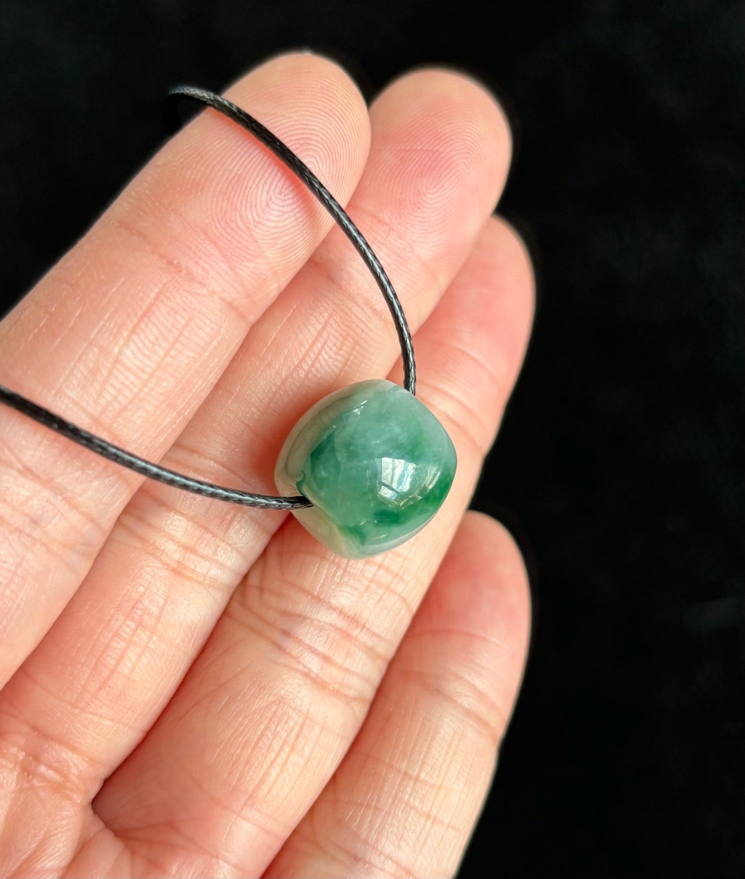 Green Barrel Bead 路路通 Jadeite Jade Pendant, 100% Untreated Certified ...