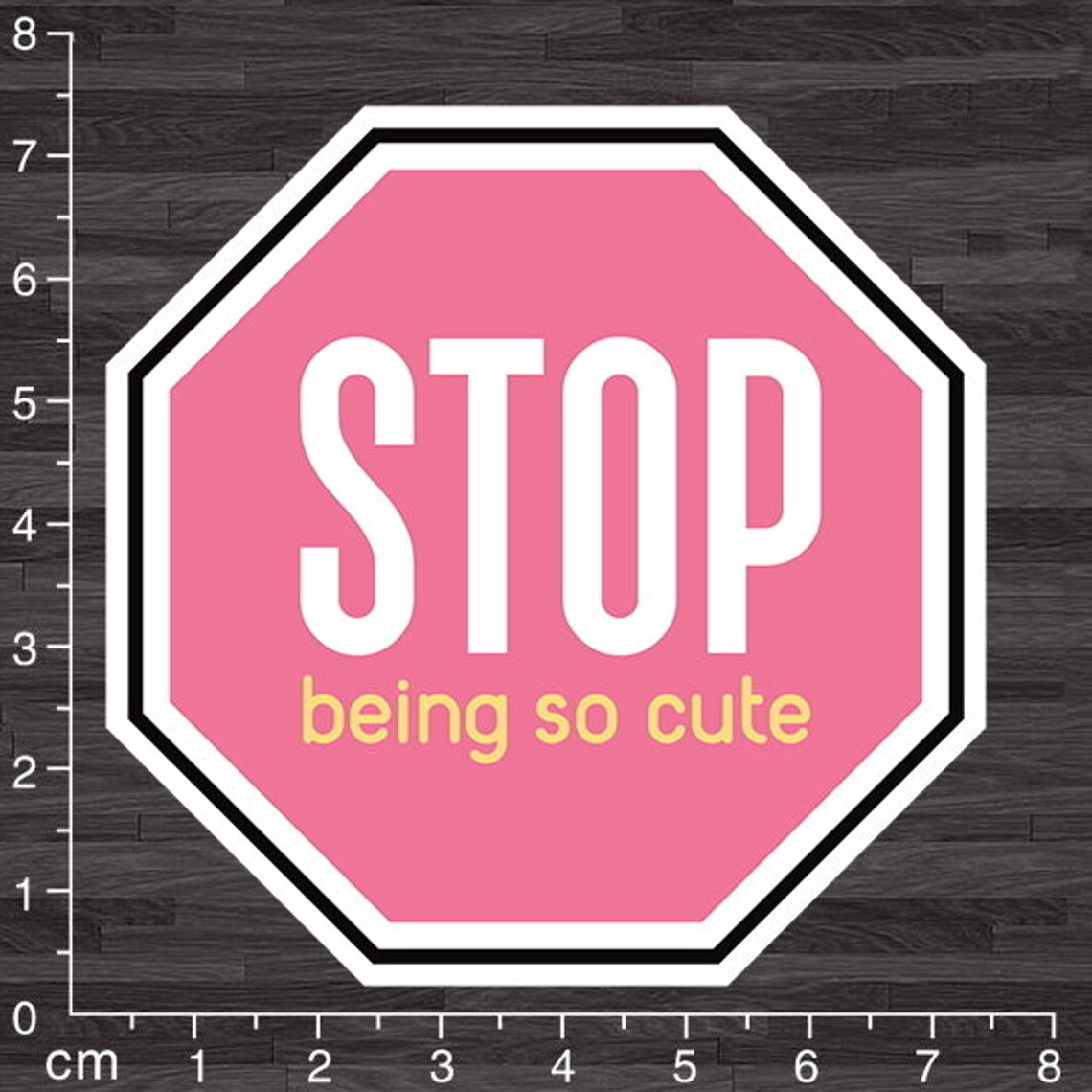 Pink Stop Sign Sign Sticker Travel Stickers Waterproof - Etsy