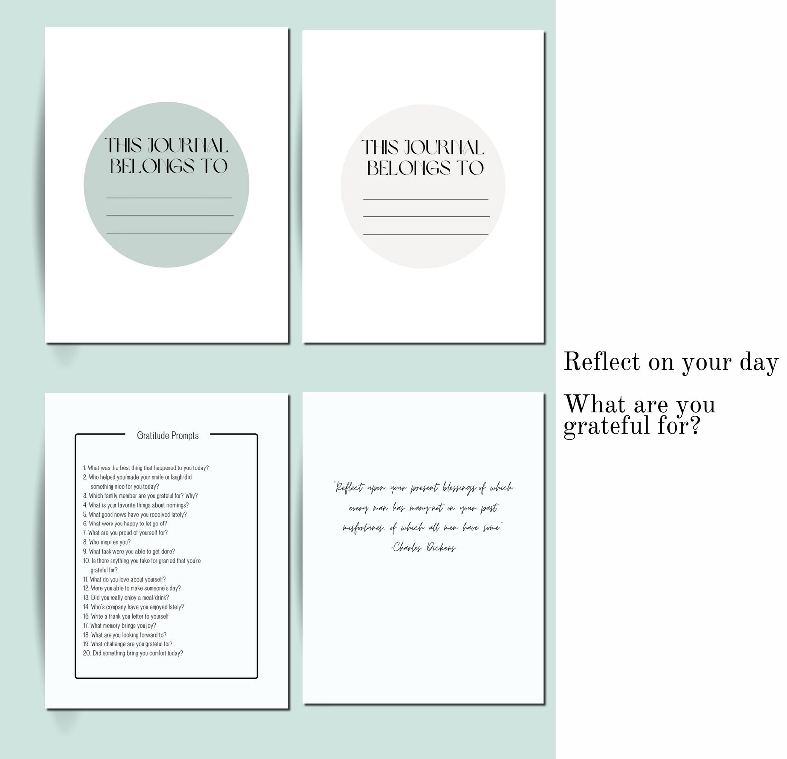 Printable Gratitude Journal, Gratitude Inserts - Etsy