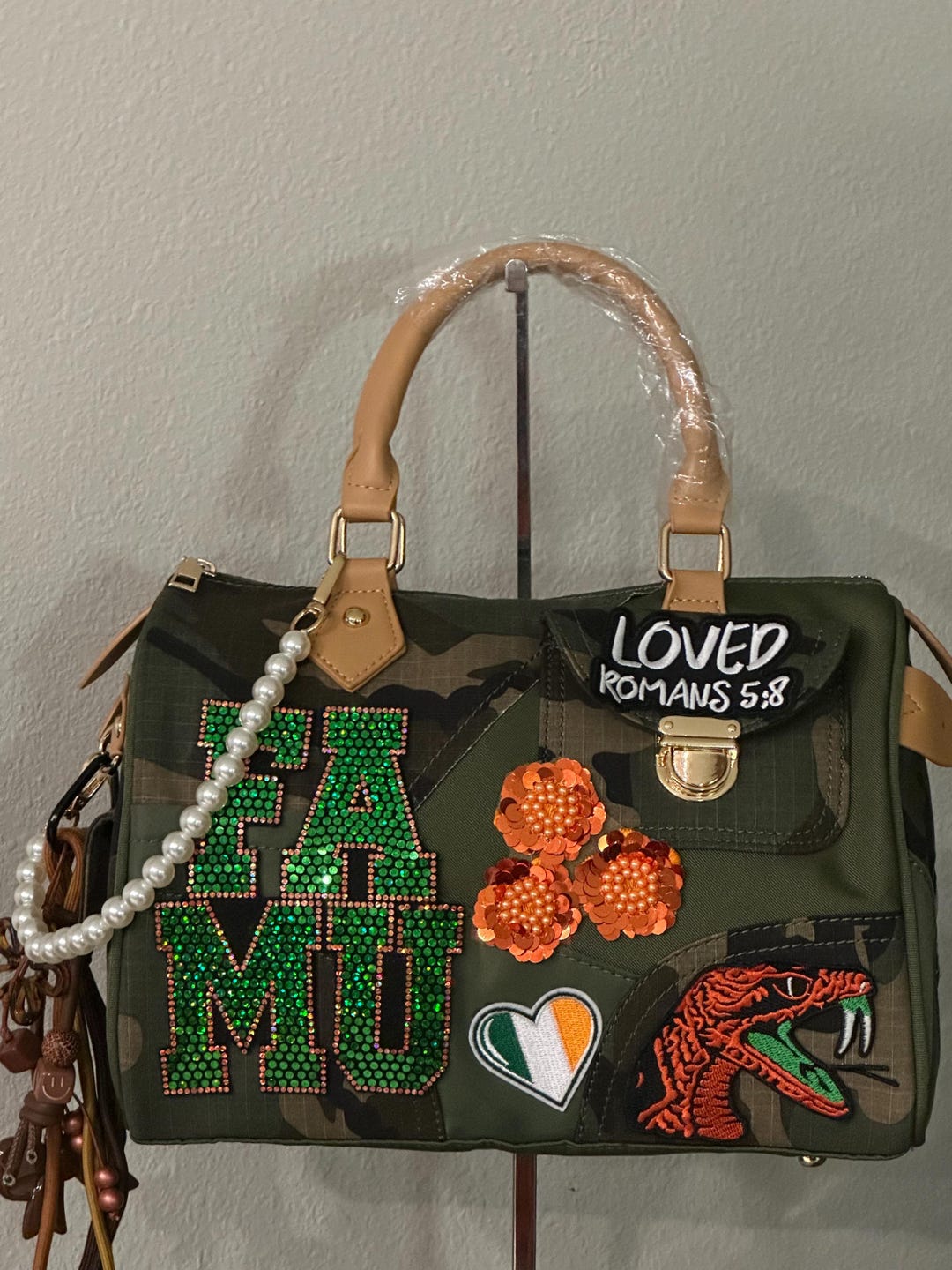 Canvas Patchwork Bag - FAMU Diva Florida A&M University Camo - Etsy