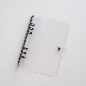 PVC Clear Ring Planner Cover, Black Rings | A5 Size 6-rings Binder ...