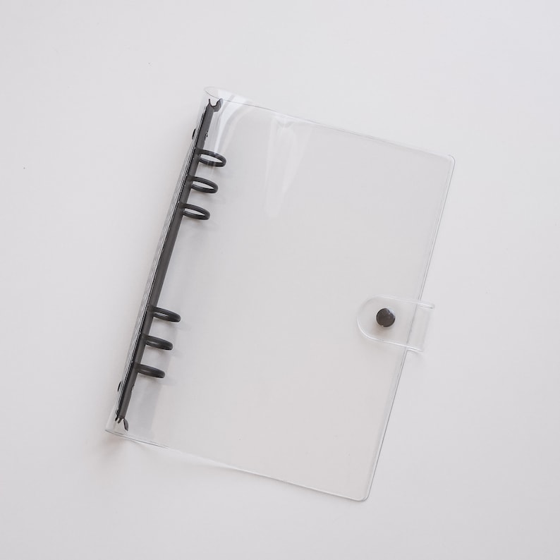 PVC Clear Ring Planner Cover Black Rings A5 Size 6-rings - Etsy