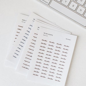 TO DO Script Stickers, Highlighted Script Stickers, To-do List Stickers ...
