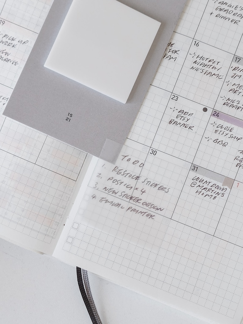 Transparent Sticky Notes 5 SIZES Square Sticky Notes With - Etsy