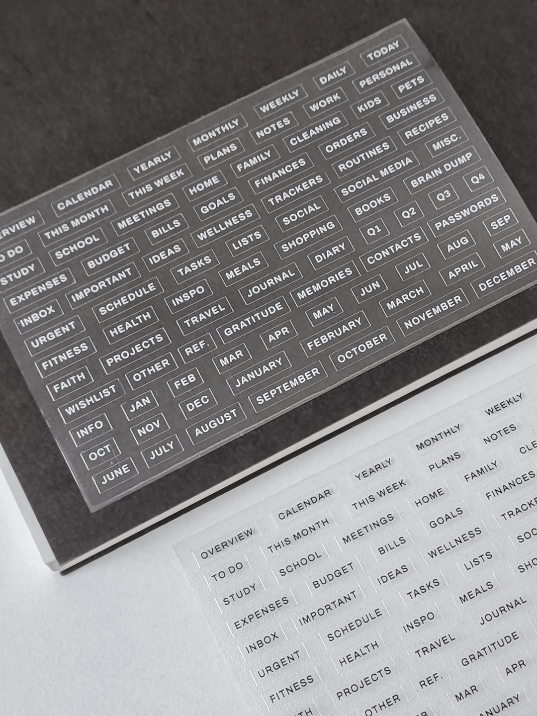 Divider Tab Sticker Sheet With 91 Labels, White Ink & Black Ink ...