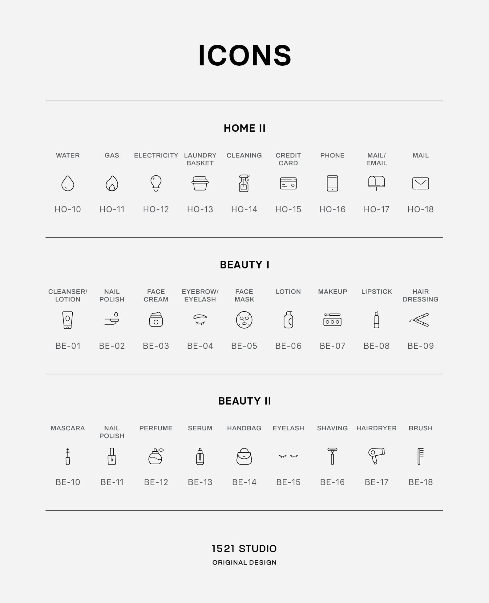 One Icon per Sheet Minimal Planner Icon Stickers 126 Icons - Etsy