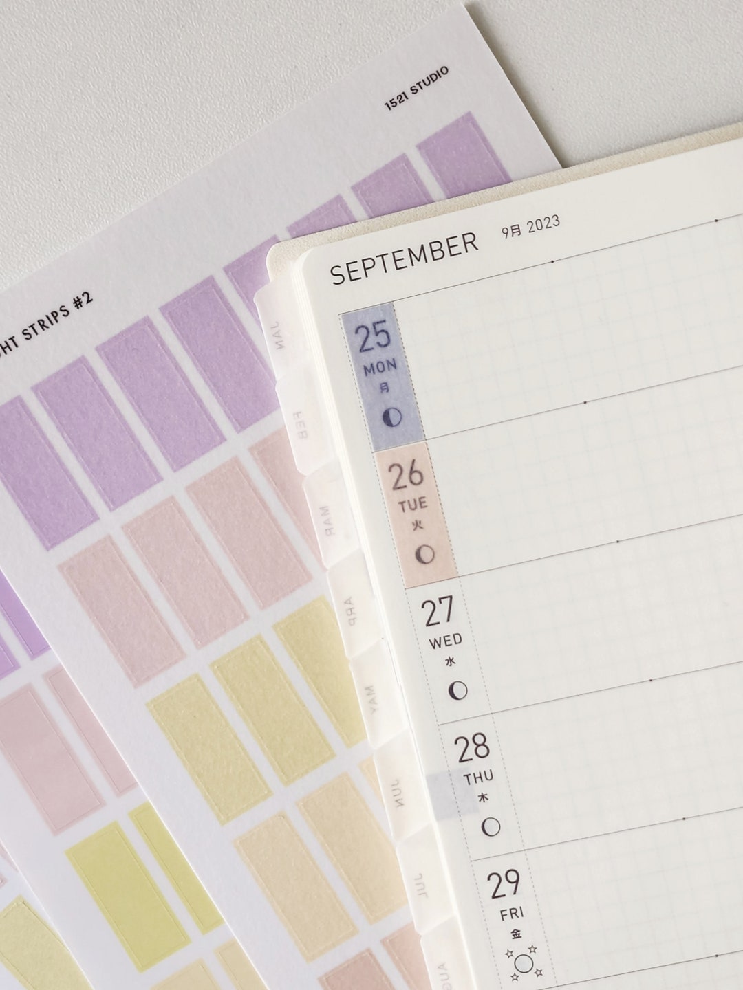 Hobonichi Washi Strip Stickers | Daily Highlight Strips & Monthly ...