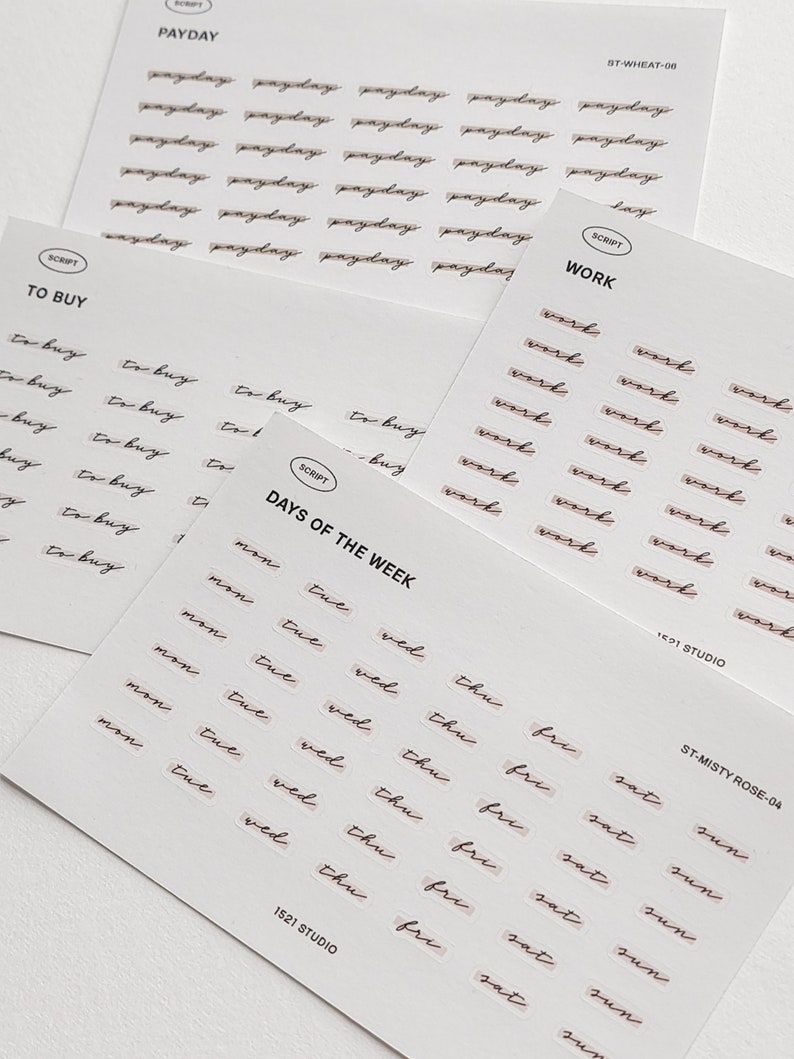 TO DO Script Stickers Highlighted Script Stickers To-do List - Etsy ...