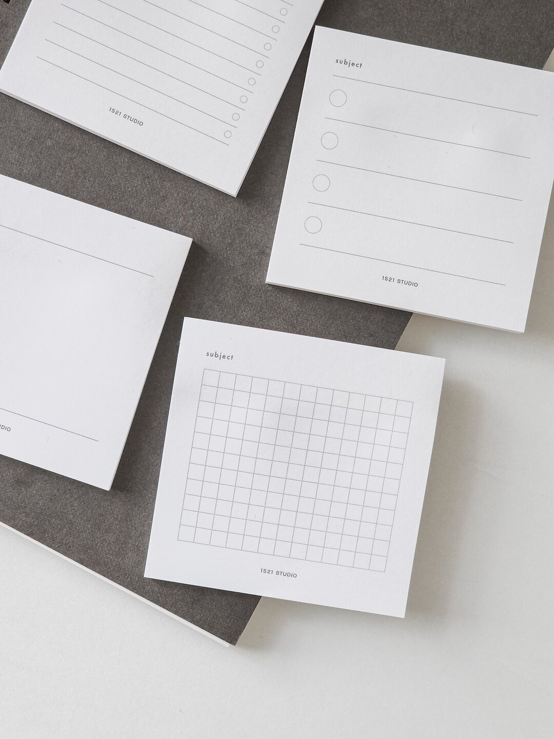 Vol.3 Minimal Sticky Notes, 4 DESIGNS || List, Grid Notes, Blank, Wide ...