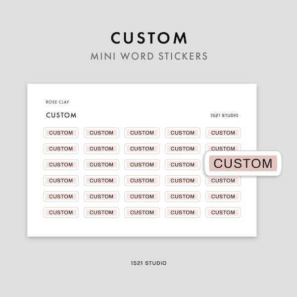 Custom Word Stickers - Etsy