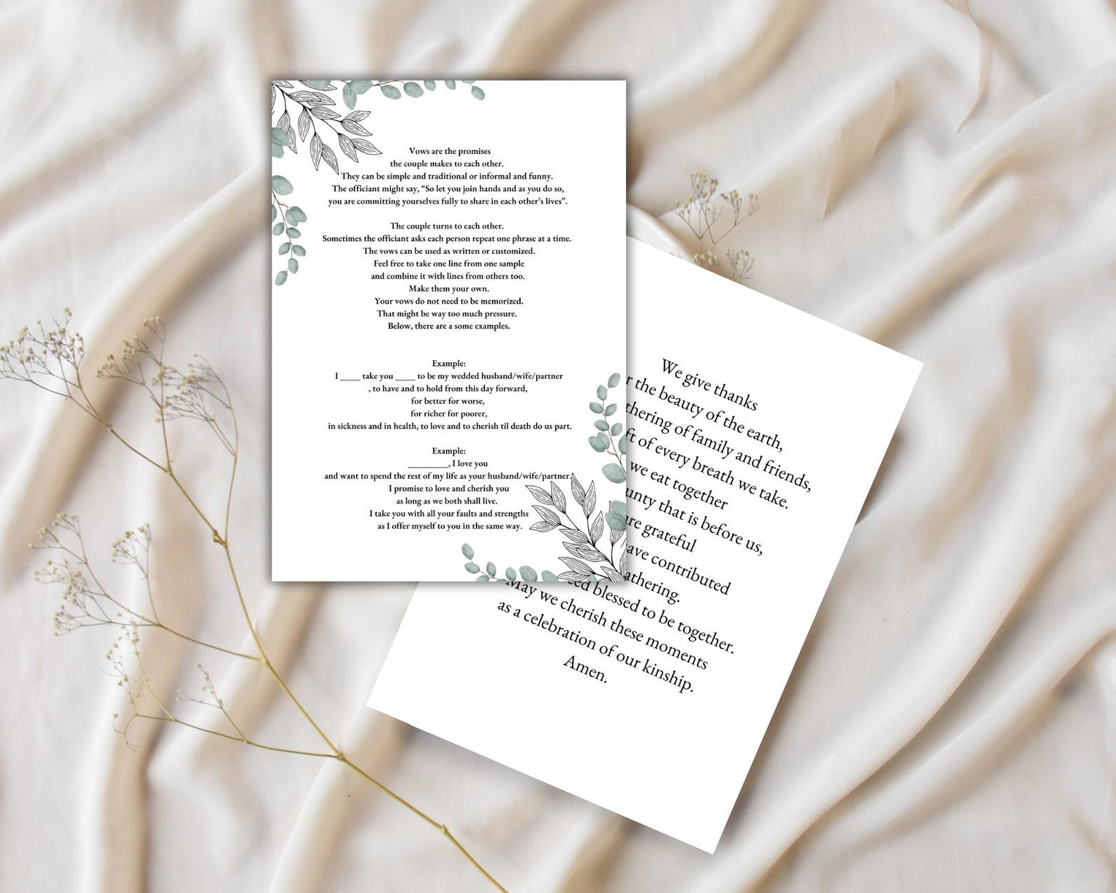 Sample Wedding Vows, Digital Download, Wedding Anniversary, Wedding ...