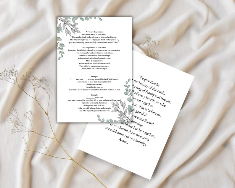 Sample Wedding Vows, Digital Download, Wedding Anniversary, Wedding ...
