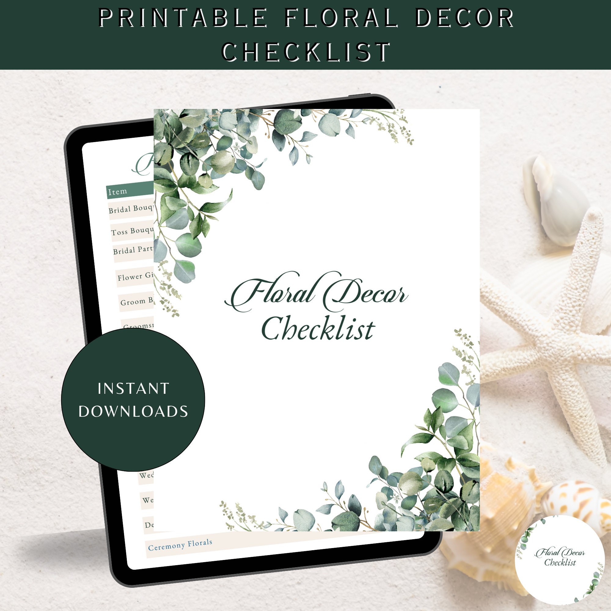 Printable Floral Decor Checklist for Wedding Party From a Pro, Wedding ...