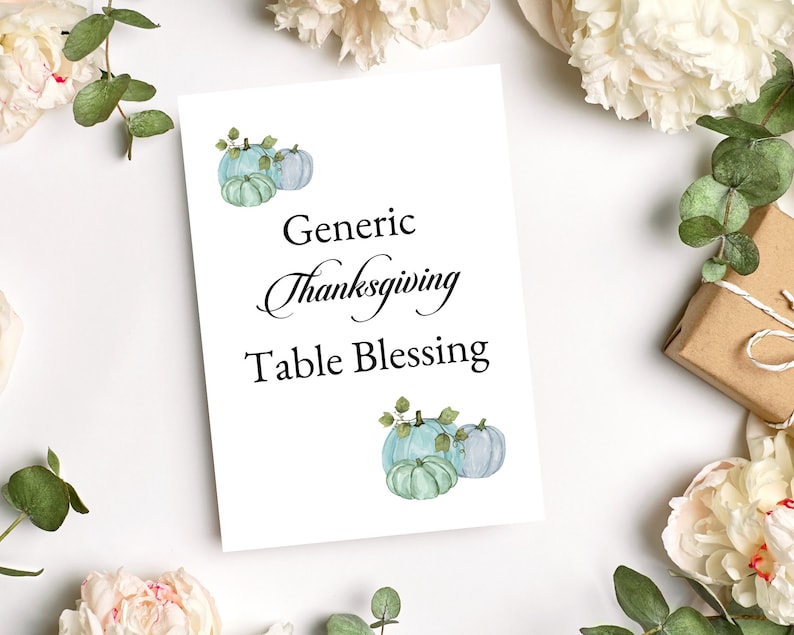 Thanksgiving Blessing Prayer Cards, Thanksgiving Prayer, Thanksgiving ...