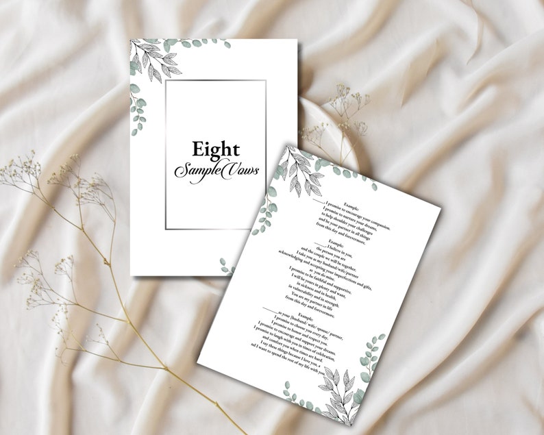 Sample Wedding Vows, Digital Download, Wedding Anniversary, Wedding ...