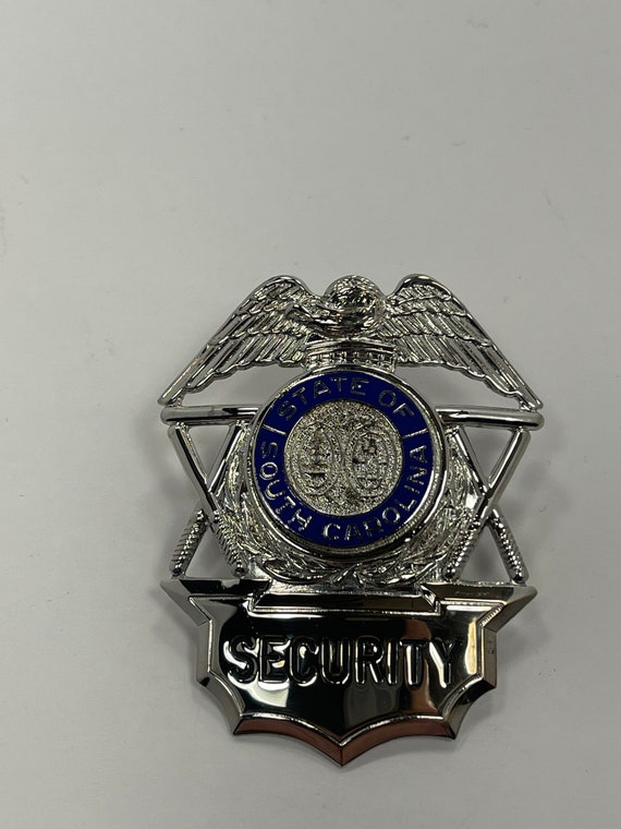 vintage security badge state - Gem