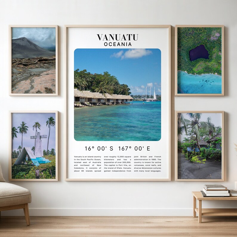 Set of 5 Digital Posters of Vanuatu - Etsy Australia