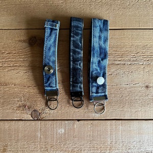 Blue Fabric Keychain Repurposed Denim Eco Friendly New Home Gift ...