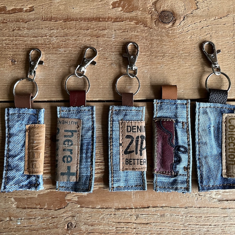 Denim Keychain - Etsy