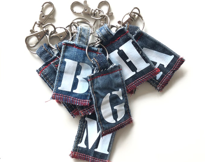 Upcycled Denim Keychain - Etsy