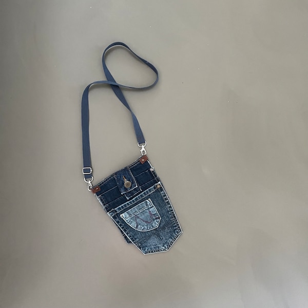 Blue Fabric Keychain Repurposed Denim Eco Friendly New Home Gift ...