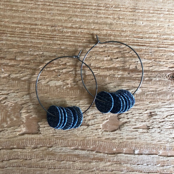 Blue Fabric Keychain Repurposed Denim Eco Friendly New Home Gift ...