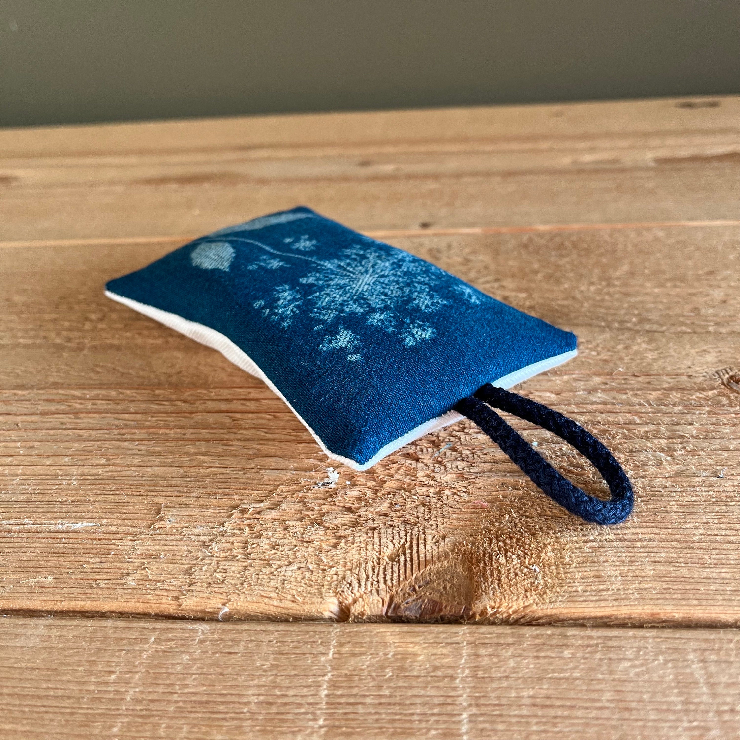 Lavender Sachet - Blue Floral Cyanotype Print - Handmade Lavender Bag ...