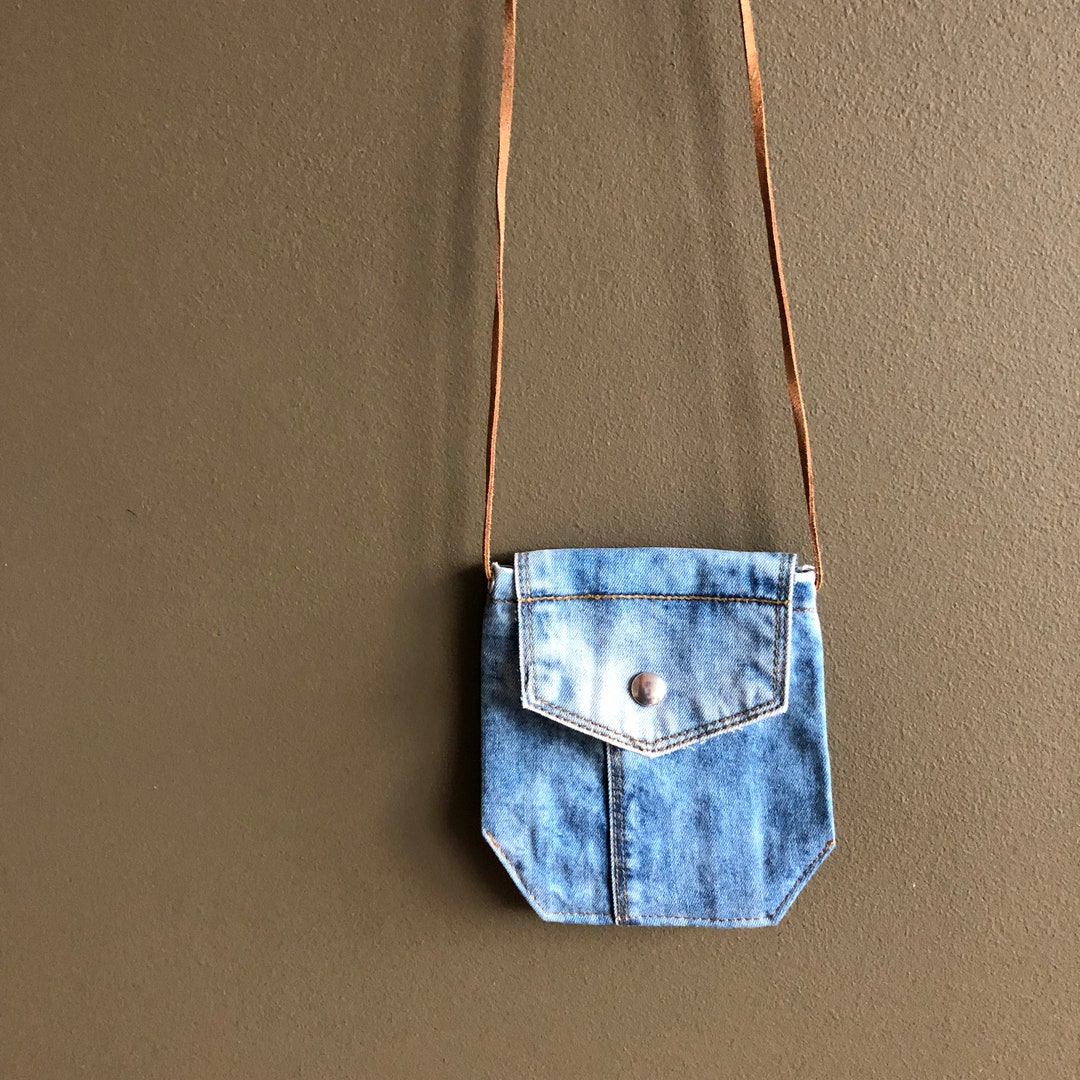 Small Denim Bag - Upcycled Blue Bag - Denim Shoulder Bag - Repurposed ...