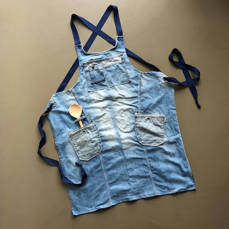 Jean Apron - Etsy