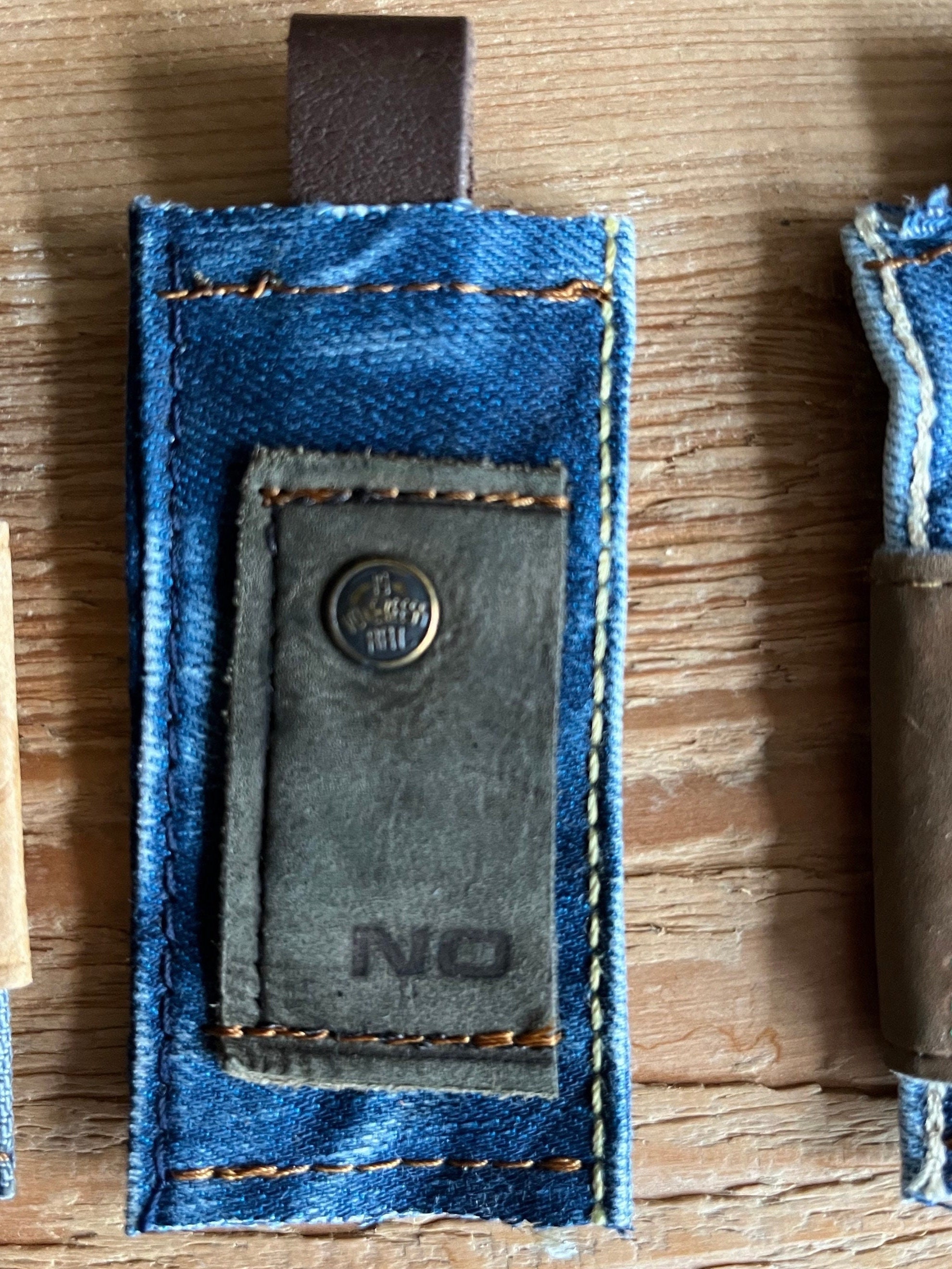 Blue Fabric Keychain Repurposed Denim Eco Friendly New Home Gift ...