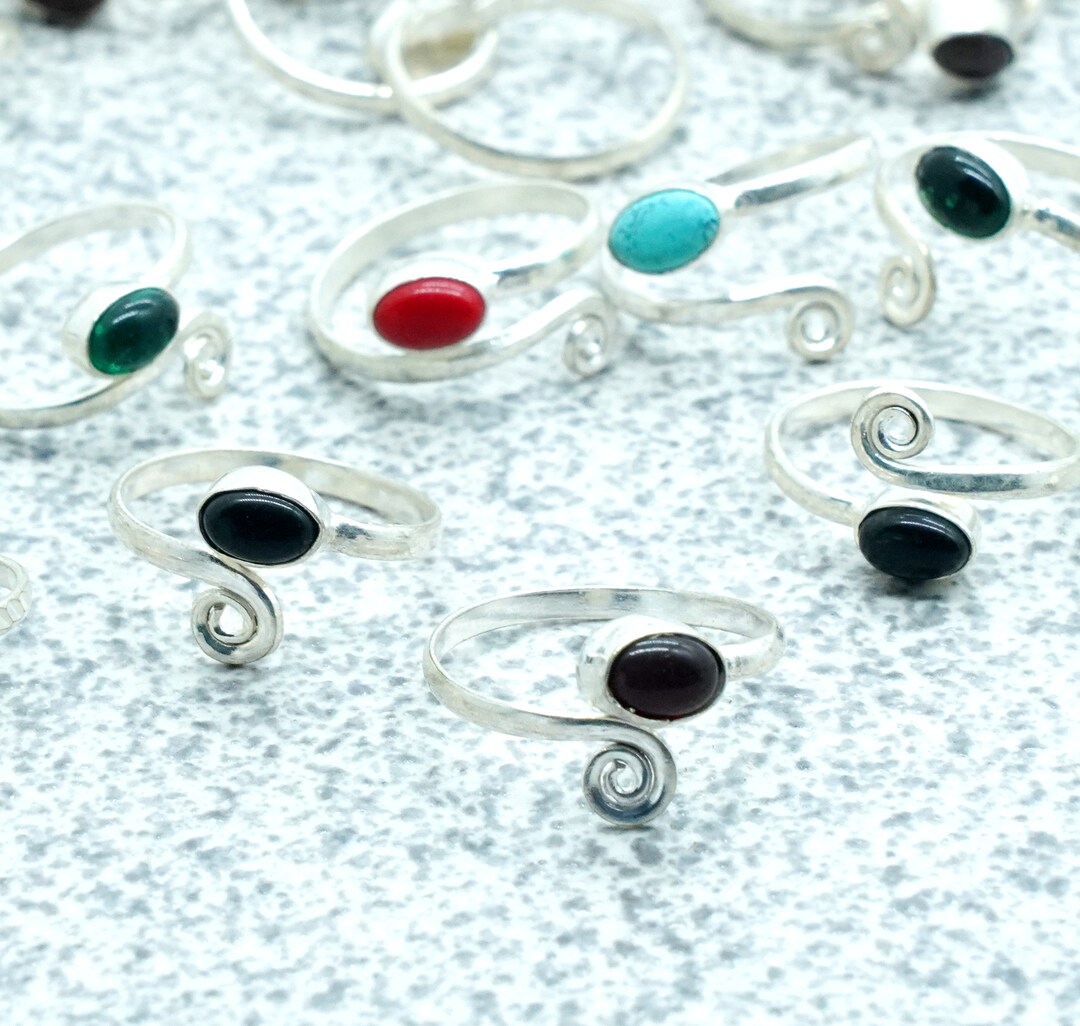 Statement Rings, Small Rings, Silver Plated Rings, Assorted Crystal ...