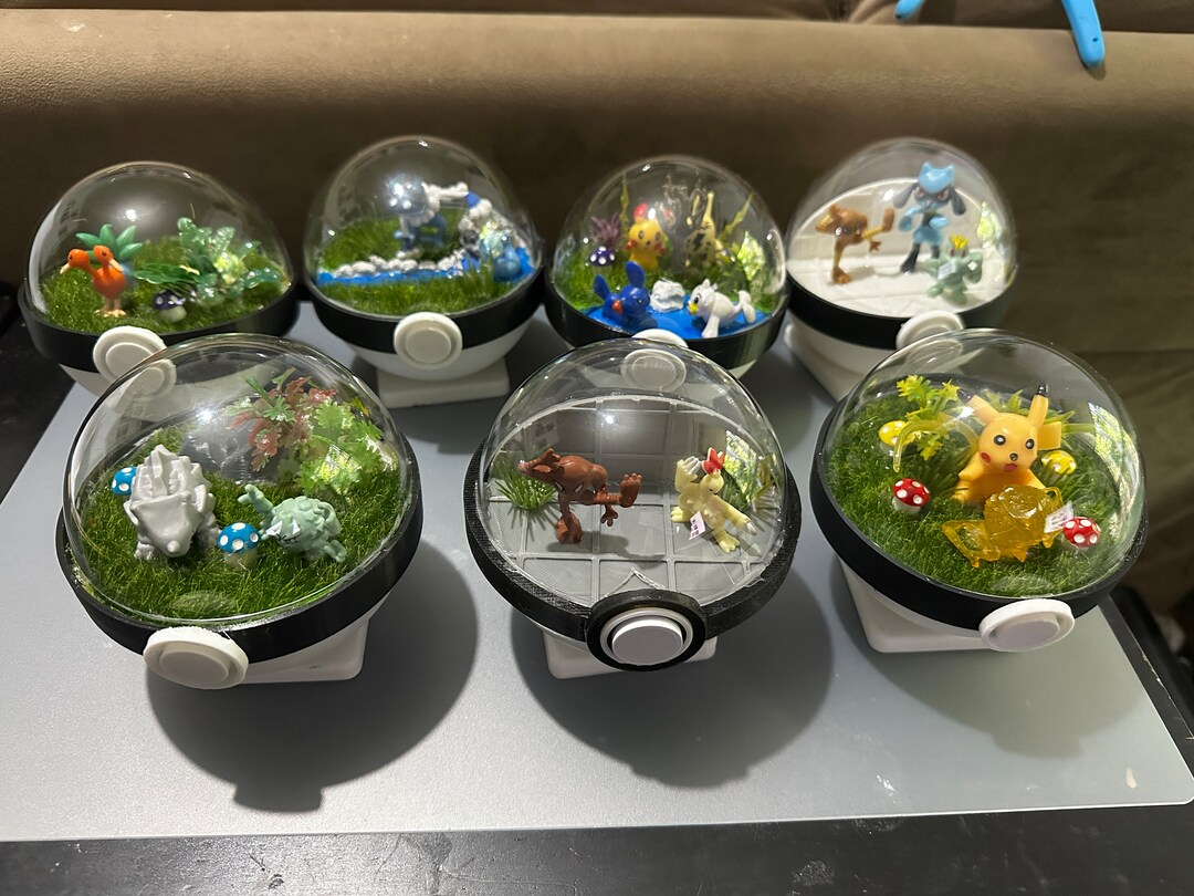 Lot of 9 Pokémon Pokeball Terrariums. - Etsy