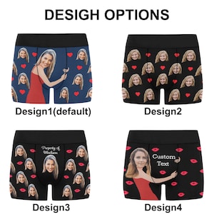 Personalized Print Hug Boxer Briefs for Men, Custom Face Boxer Briefs ...