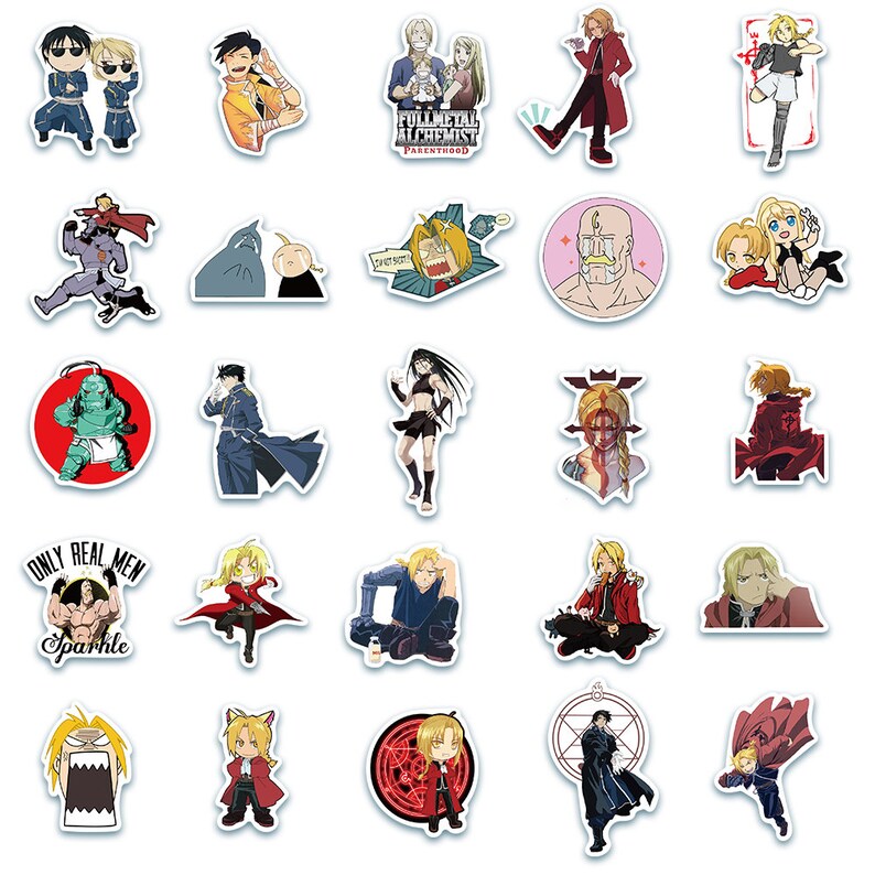 50pcs Fullmetal Alchemist Vinyl Decal Stickers - Etsy